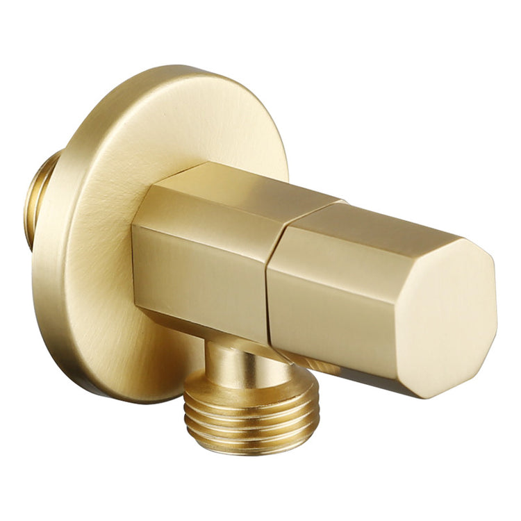 Gold Angle Valve - WELQUEEN Brass Plated Bathroom Water Stop Valve