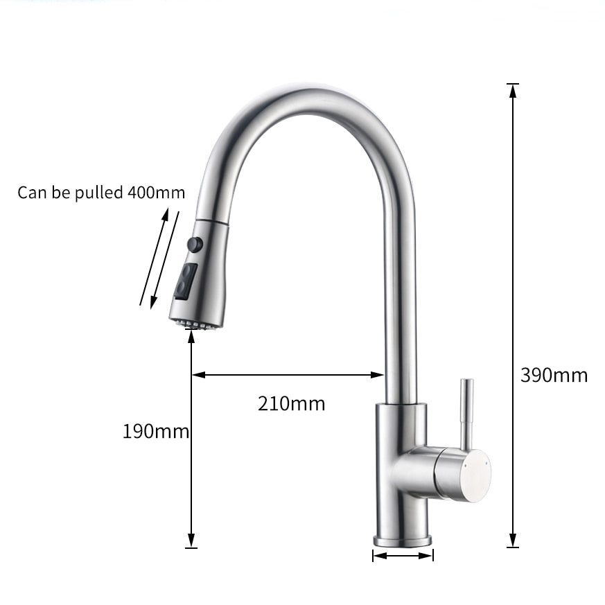 Smart Touch Kitchen Faucets - Sensor Tap with Pull Out Spray